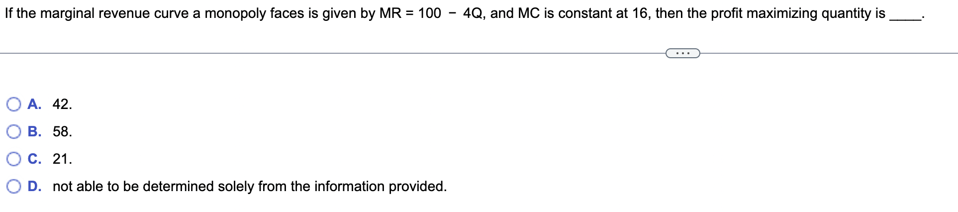 Solved If the marginal revenue curve a monopoly faces is | Chegg.com