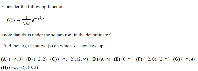 Solved Consider the following function. f(x) = 1-x218 убл | Chegg.com