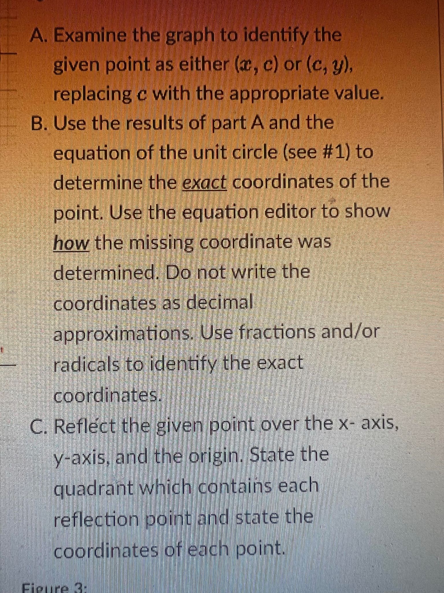 A. Examine the graph to identify the given point as | Chegg.com