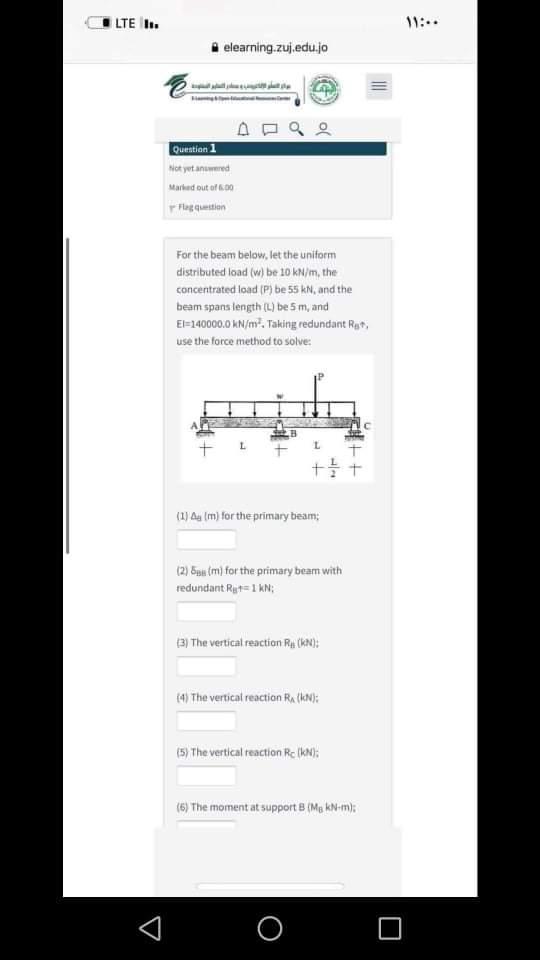 Solved LTE I. elearning.zuj.edu.jo 9. Question 1 Not yet and | Chegg.com