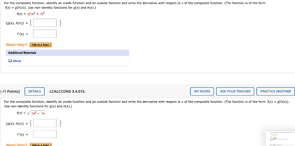 Solved For the pair of functions, write the composite | Chegg.com
