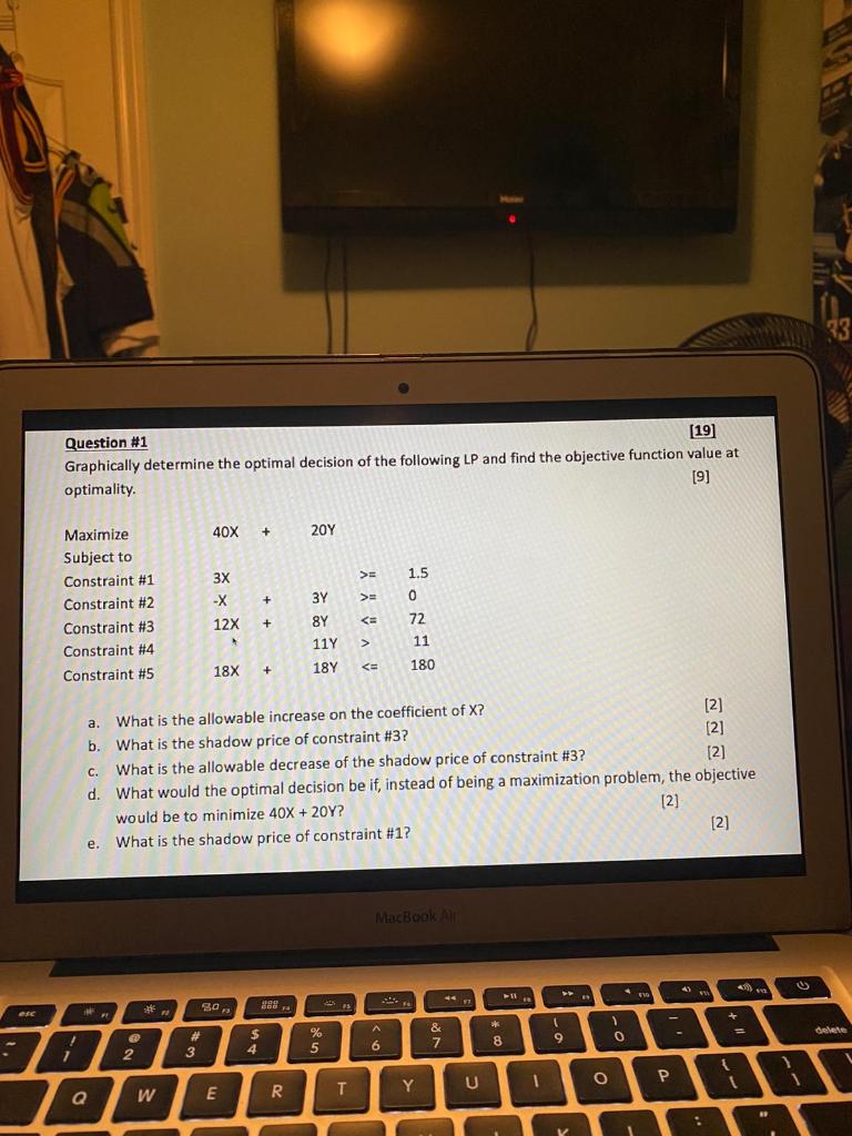 33 Question #1 (19) Graphically determine the optimal | Chegg.com