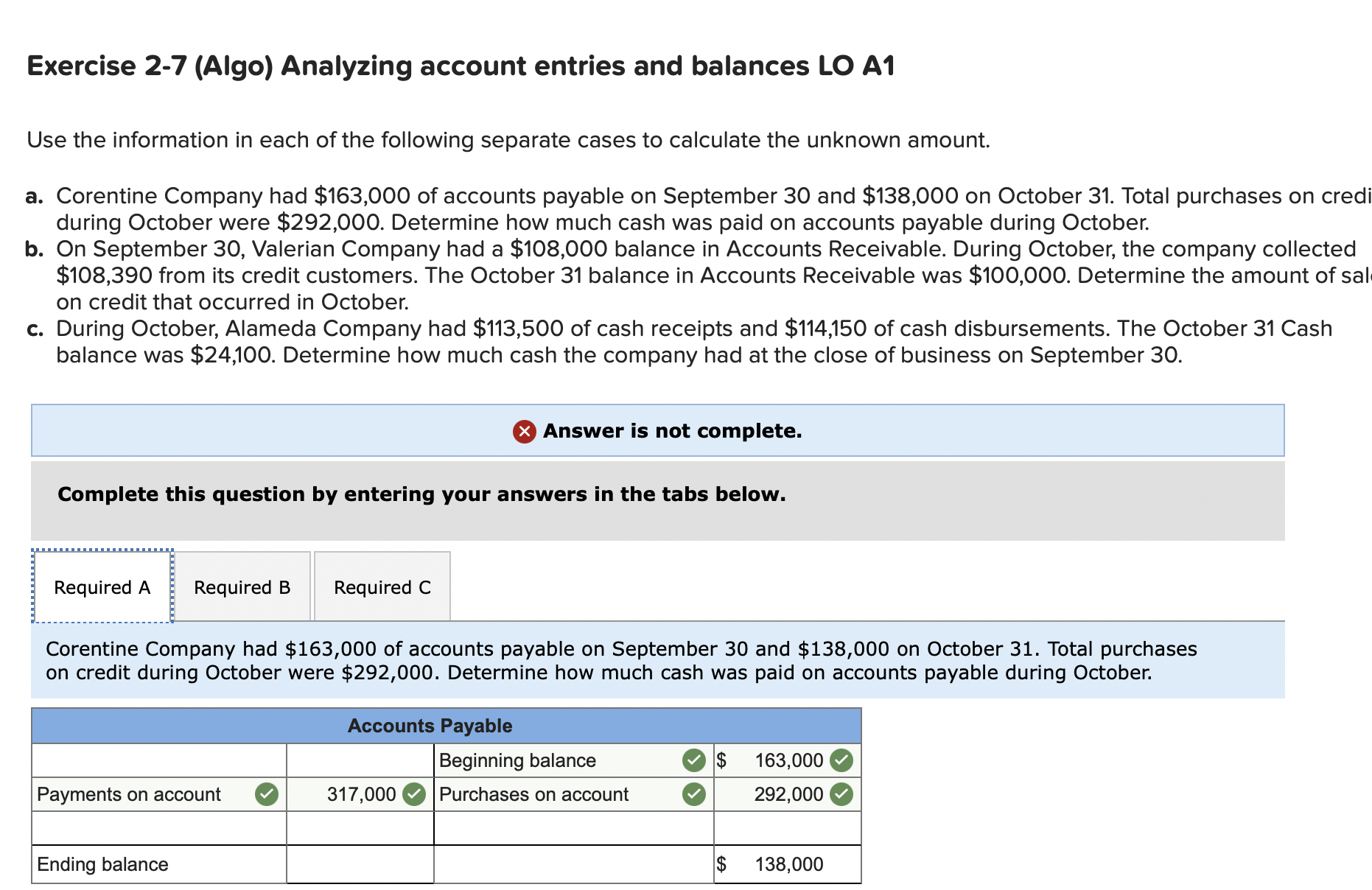Solved Exercise 2-7 (Algo) Analyzing account entries and | Chegg.com Solved Exercise 2-7 (Algo) Analyzing account entries and | Chegg.com