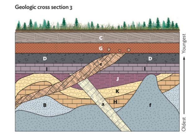Solved (b) In geologic cross section 3 of Exercise 12.5, | Chegg.com