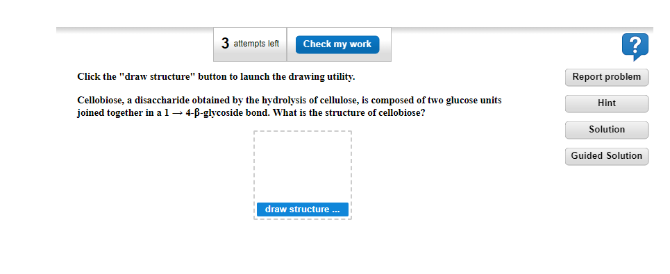Solved Check my work Click the "draw structure" button to | Chegg.com