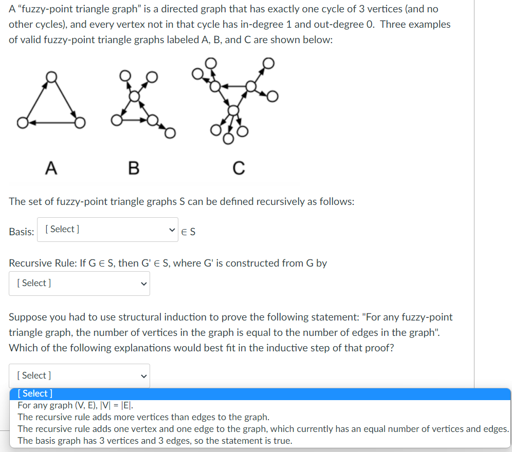Solved A "fuzzy-point triangle graph" is a directed graph | Chegg.com