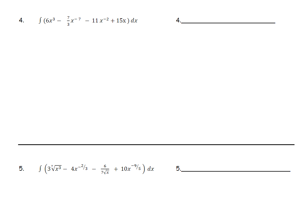 Solved **Find each indefinite integral working left to right | Chegg.com
