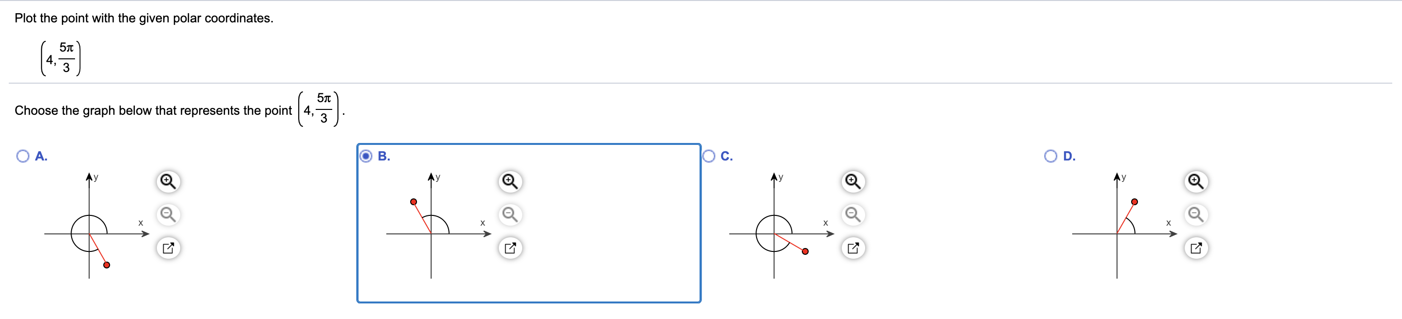 Solved Plot the point with the given polar coordinates. | Chegg.com