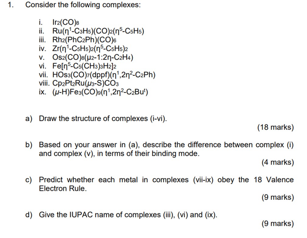 Solved Consider the following | Chegg.com