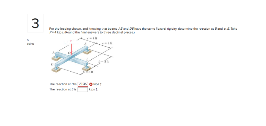 Solved 3 For the loading shown, and knowing that beams AB | Chegg.com