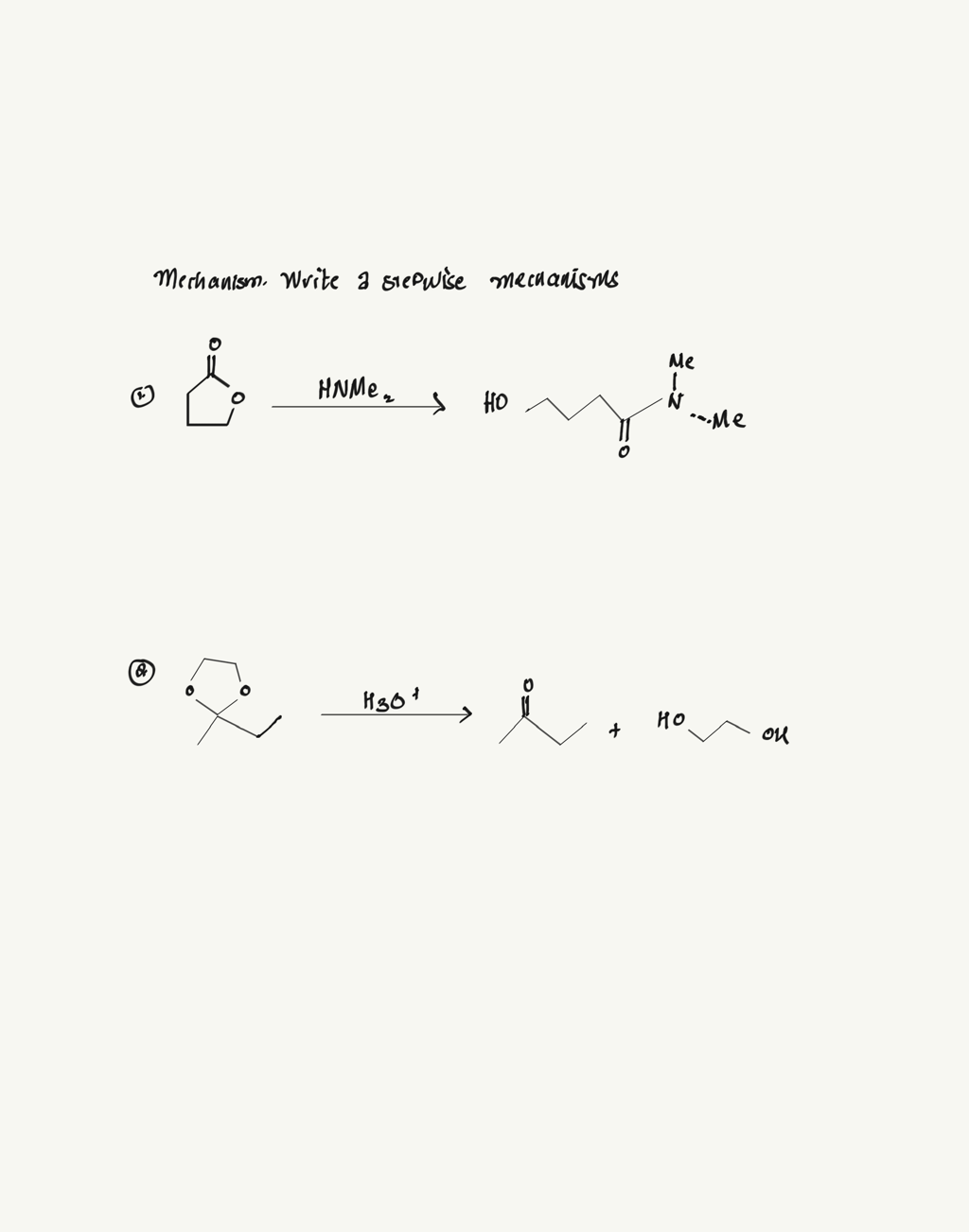 Solved Mechanism. Write a stepwise mechanisms & HNMe₂ 130+ $ | Chegg.com