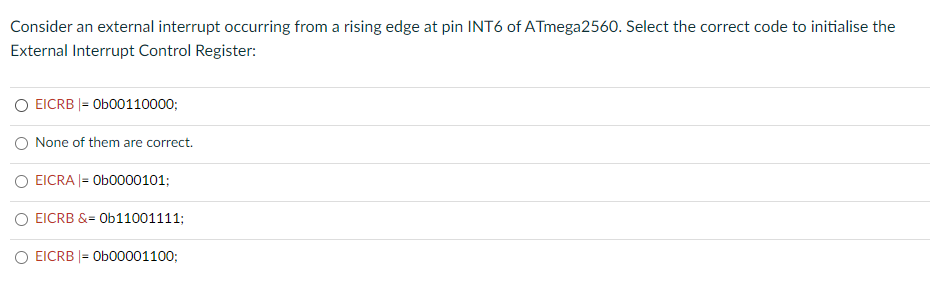 Solved Consider an external interrupt occurring from a | Chegg.com