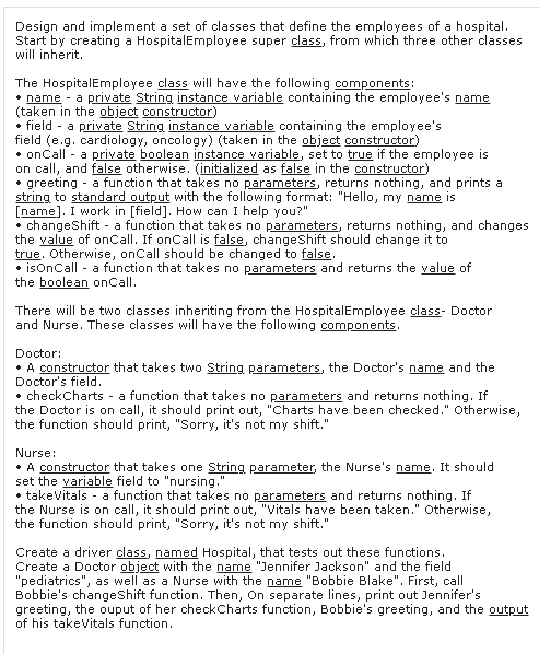 Solved Design and implement a set of classes that define the | Chegg.com