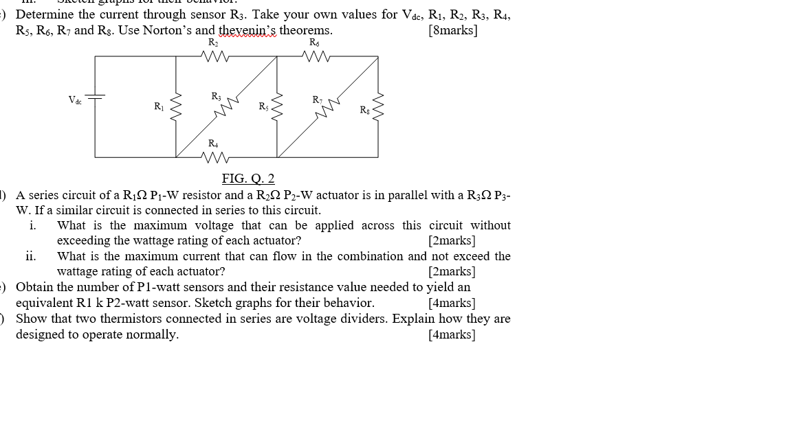 Solved Determine The Current Through Sensor R3 Take Your