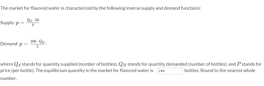 Solved Supply: p=3QS−50 Demand: p=5106−QD, where QS stands | Chegg.com