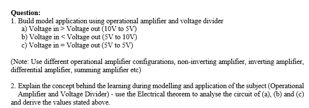 Solved Question: 1. Build model application using | Chegg.com