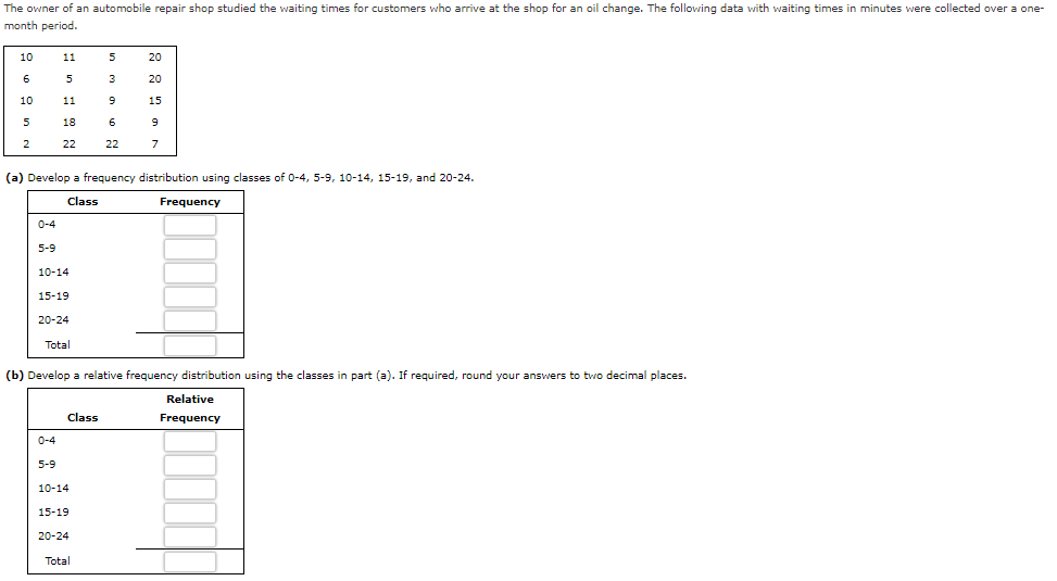Solved A Develop A Frequency Distribution Using Classes Of 3302