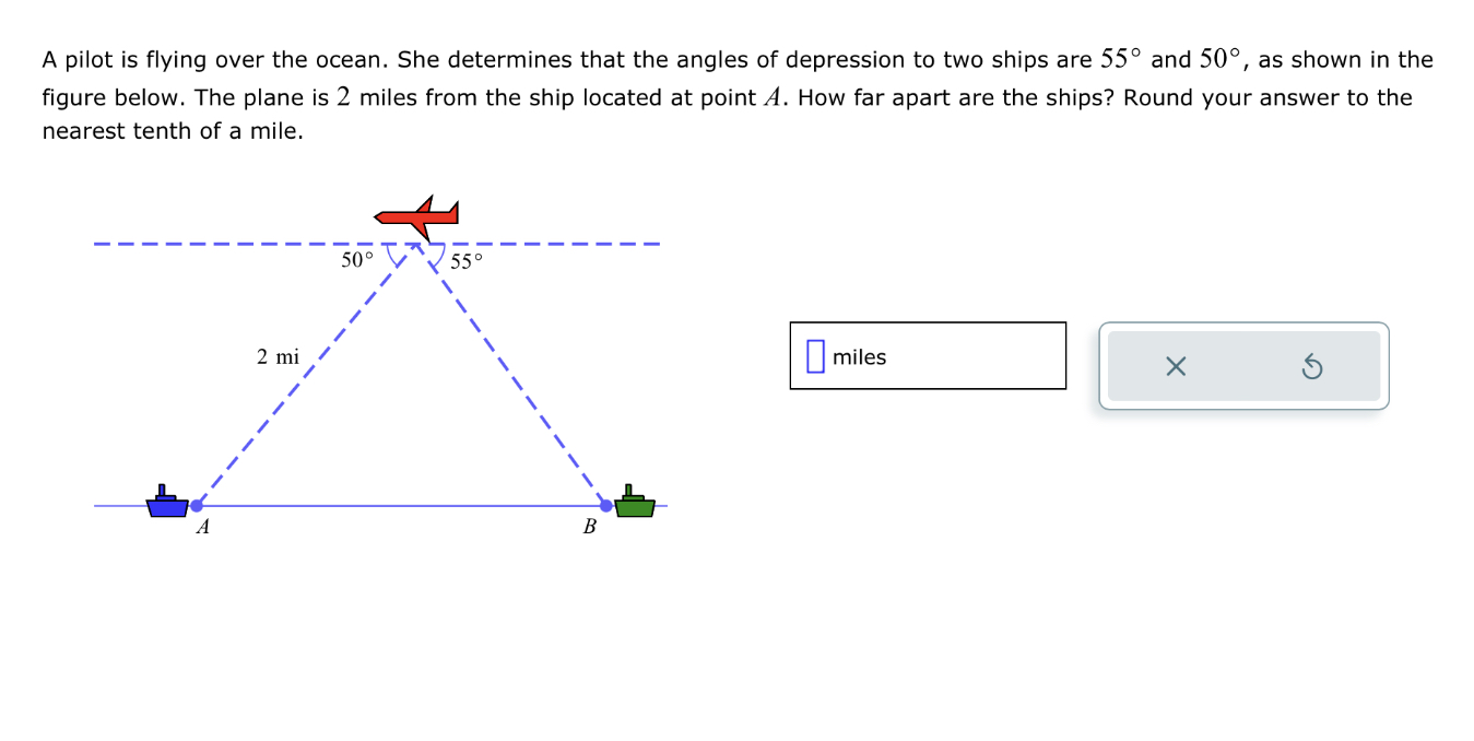 Solved A pilot is flying over the ocean. She determines that | Chegg.com