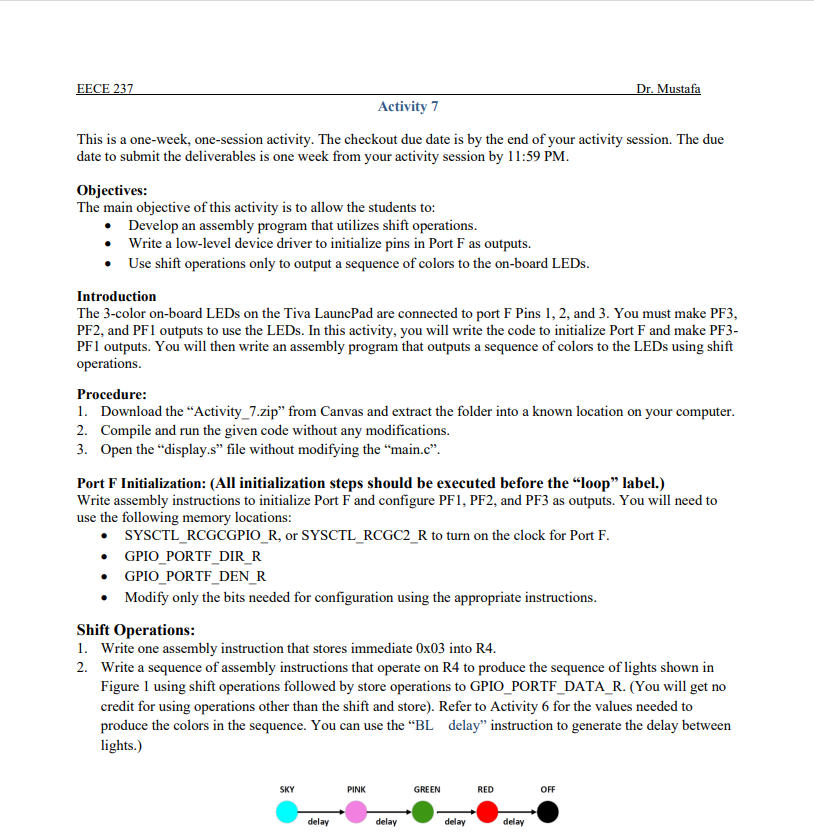 Solved This is a one-week, one-session activity. The | Chegg.com