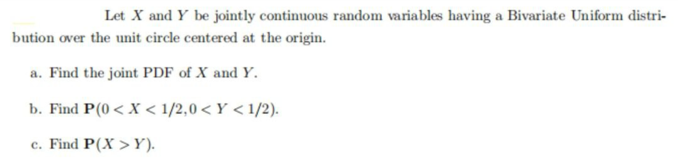Solved Let X and Y be jointly continuous random variables | Chegg.com
