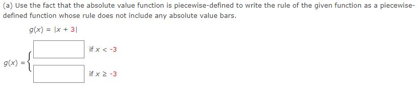 Solved (a) Use the fact that the absolute value function is | Chegg.com