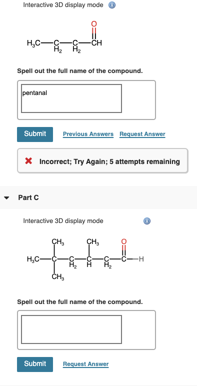 Solved Interactive 3D display mode i H H Н. HC-C H2 -C H2 | Chegg.com