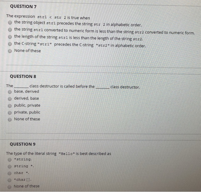 Solved Question 7 The Expression Strl