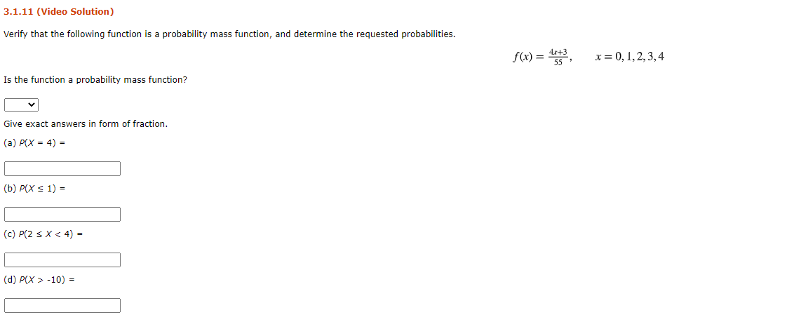 Solved 3.1.11 (Video Solution) Verify that the following | Chegg.com