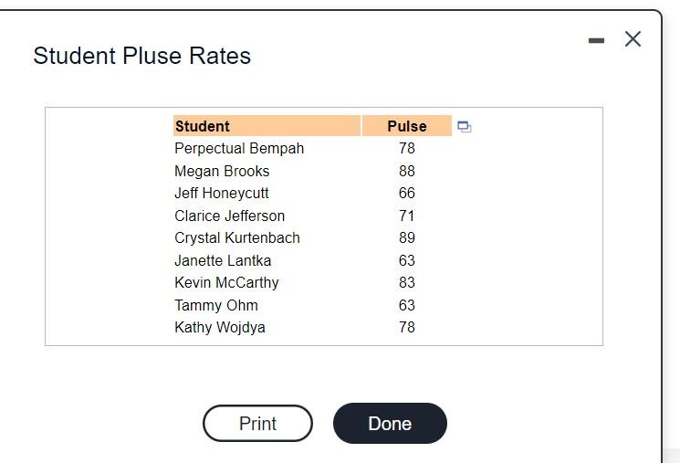Solved Х Student Pluse Rates Student Perpectual Bempah Megan | Chegg.com