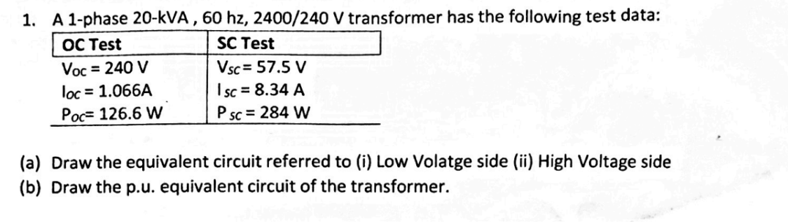 Solved (a) Draw the equivalent circuit referred to (i) Low | Chegg.com