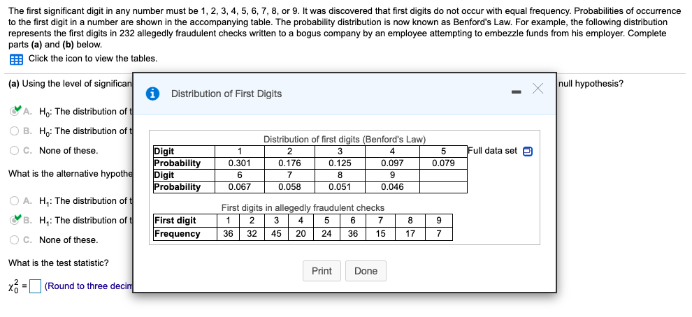 Solved The first significant digit in any number must be 1, | Chegg.com
