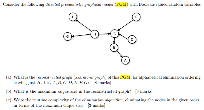 Solved 2.Consider the following directed probabilistic | Chegg.com