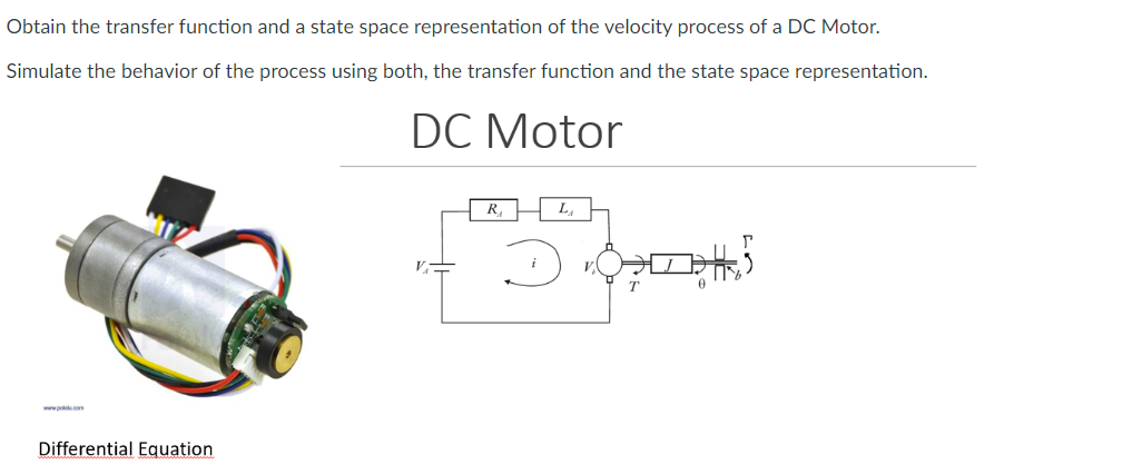 Solved Obtain the transfer function and a state space | Chegg.com