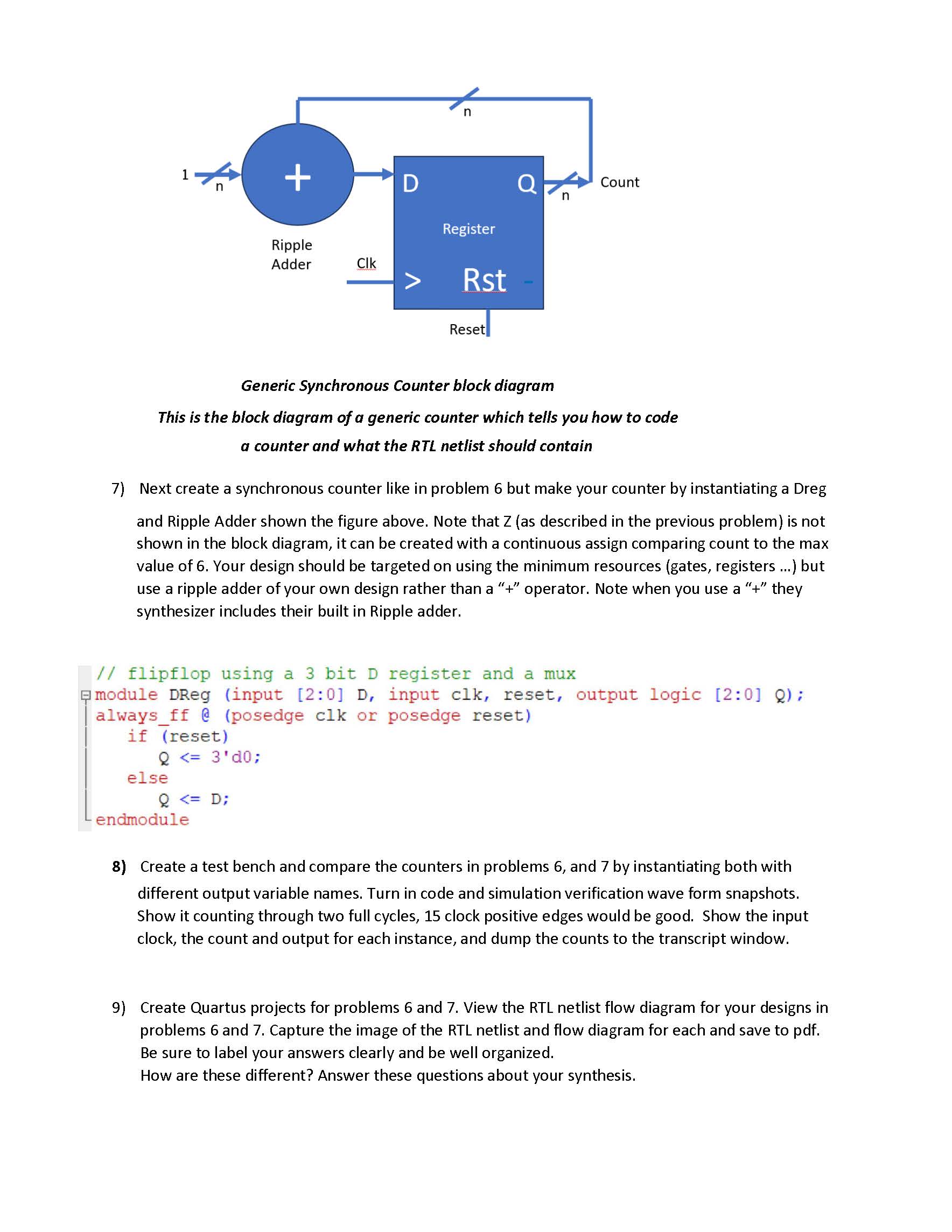 Solved 1) Design and implement an SR flipflop module. We | Chegg.com