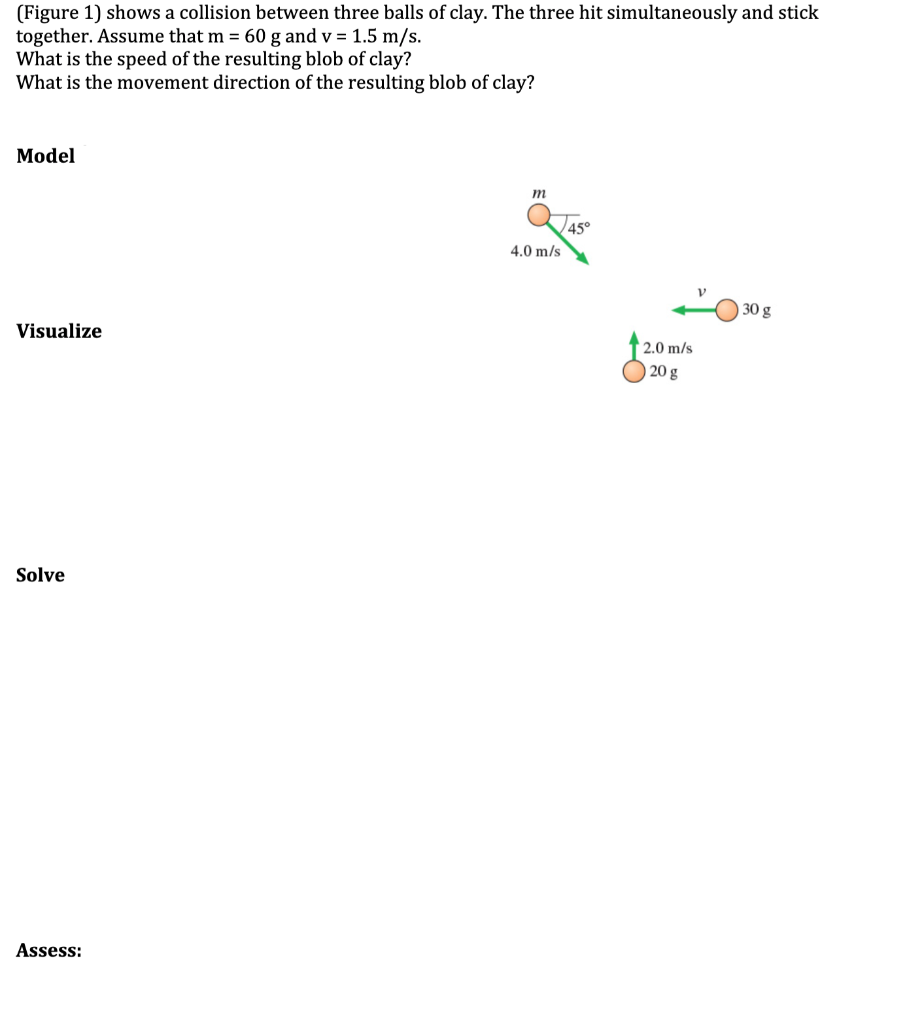 Solved (Figure 1) shows a collision between three balls of | Chegg.com