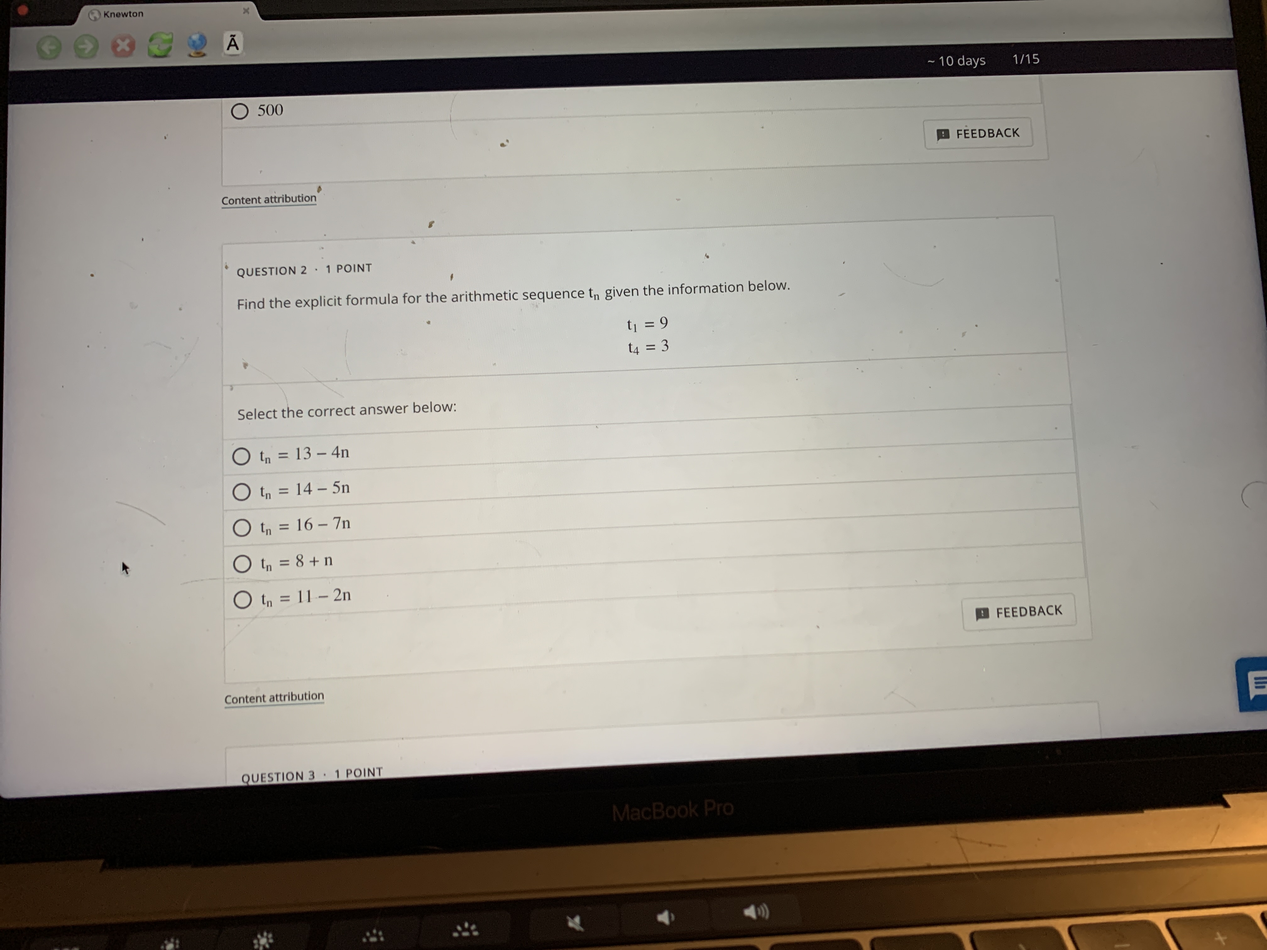 Solved QUESTION 2 - 1 ﻿POINTFind the explicit formula for | Chegg.com