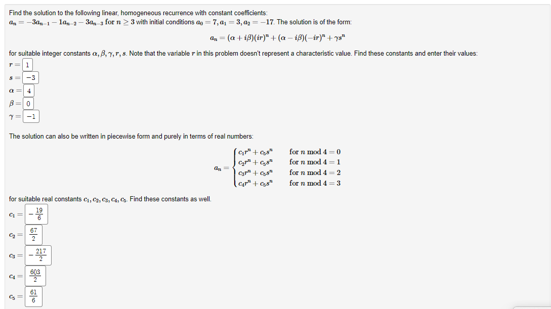 Solved Find the solution to the following linear, | Chegg.com