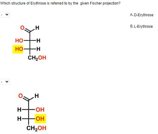 Solved Which structure of Erythrose is referred to by the | Chegg.com