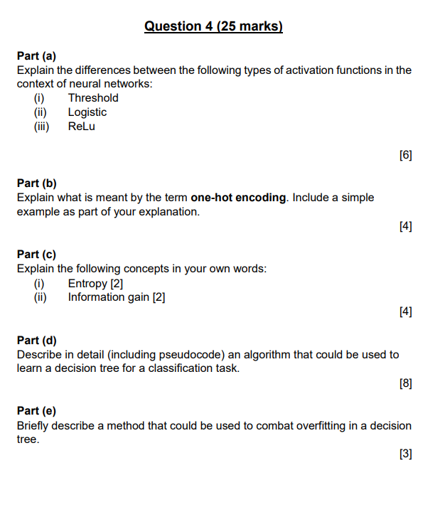Solved Part (a) Explain the differences between the | Chegg.com