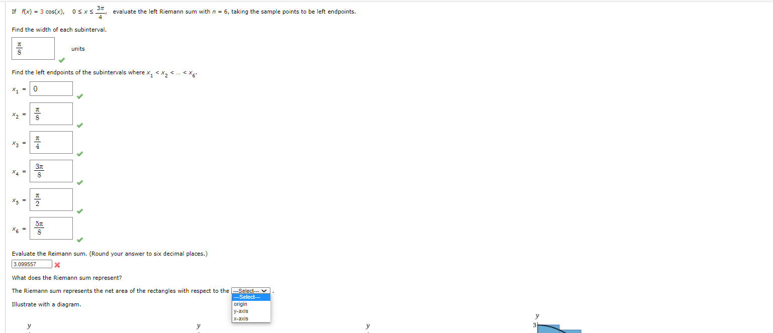 Solved If Rx) = 3 cos(x), osxs 37 4 evaluate the left | Chegg.com
