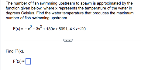 Solved The number of fish swimming upstream to spawn is | Chegg.com