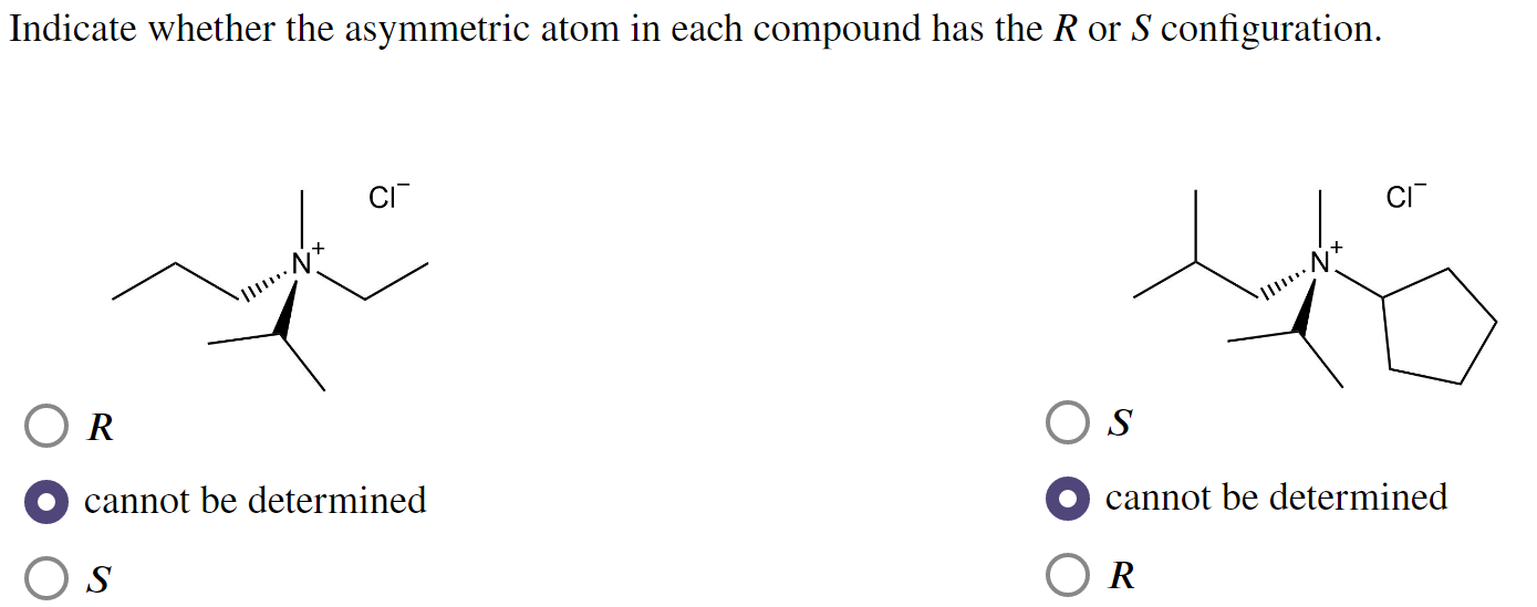 Solved Indicate whether the asymmetric atom in each compound | Chegg.com