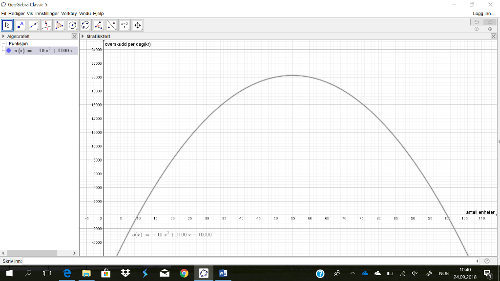 Solved GeoGebra Classic 5 Fil Rediger Vis Innstillinger | Chegg.com