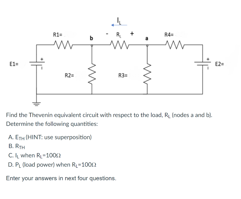 Solved E1 = 10 V E2 = 30 V R1 = 2 kiloohms R2 = 1 | Chegg.com