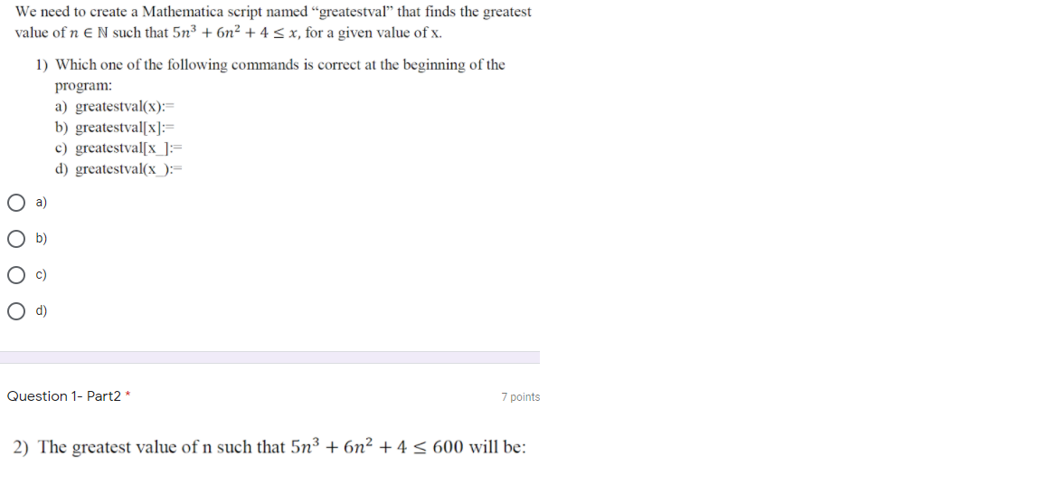 Solved We need to create a Mathematica script named | Chegg.com