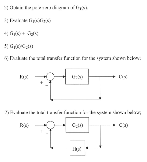 Solved Part 2 For the given transfer functions; G1( s)=[s2+3 | Chegg.com