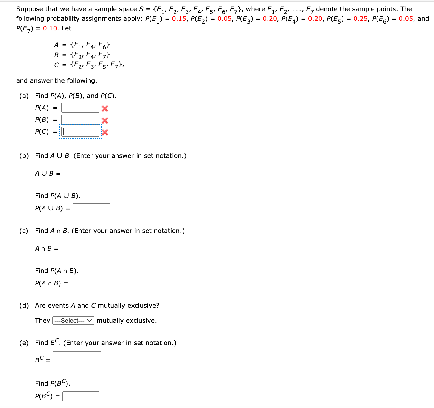 Solved Suppose that we have a sample space | Chegg.com