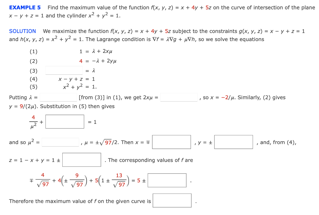 Solved EXAMPLE 5 Find the maximum value of the function | Chegg.com