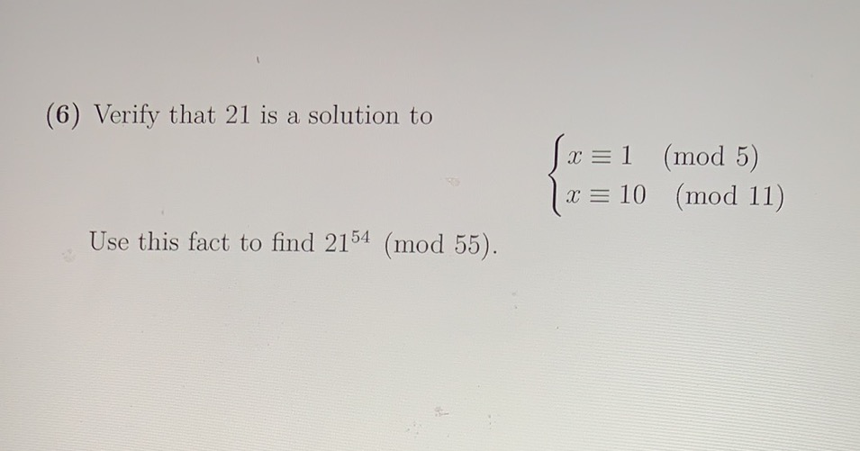 Solved verify that 21 is a solution to …… use this fact to | Chegg.com
