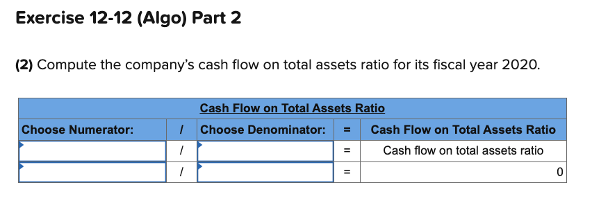 Solved Required information Exercise 12-12 (Algo) Indirect: | Chegg.com